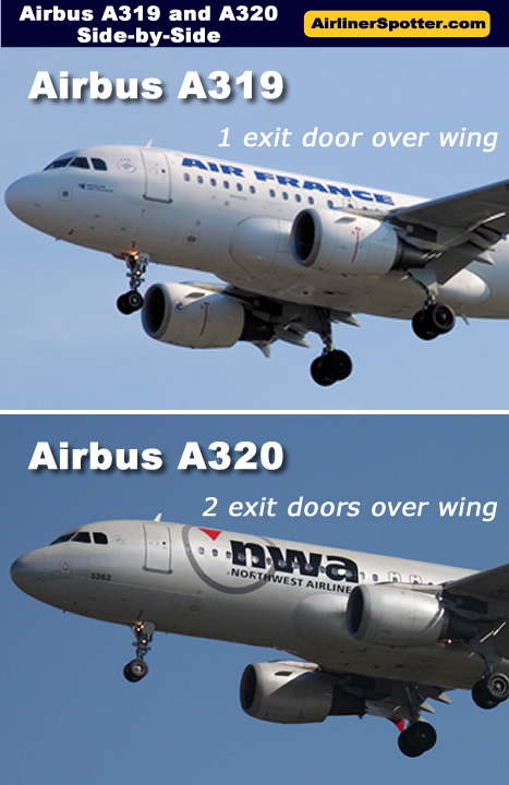 Airbus A320 Spotting Guide, A320 Family Comparison Charts, A320neo ...